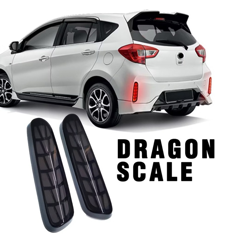 [Perodua Myvi Gen 3 2022] โคมไฟสะท้อนแสงด้านหลัง (ดีไซน์เกล็ดมังกรควัน ...