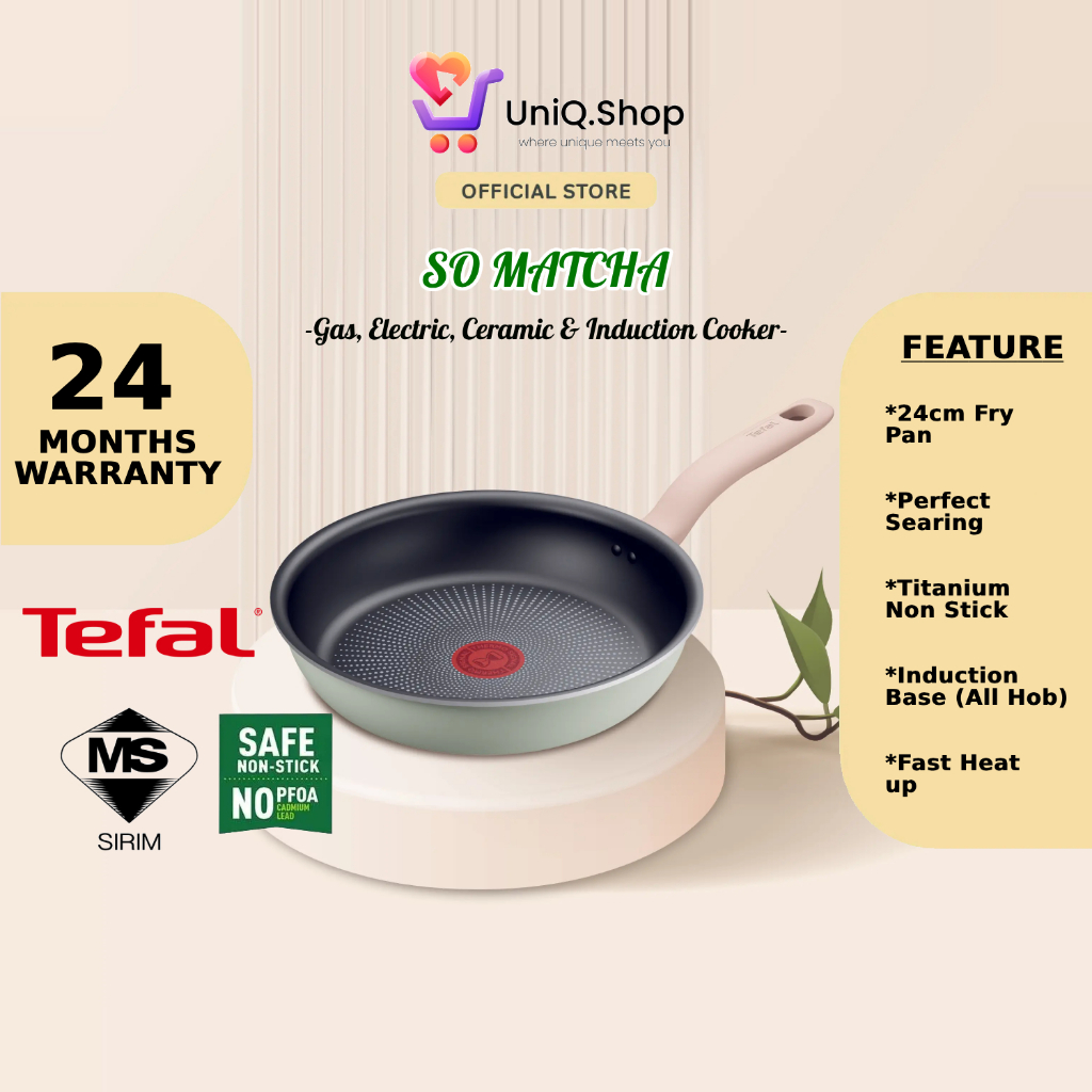 Tefal So Matcha FryPan 24 ซม.G1794 (Induction IH Non Stick Deep FryPan ...