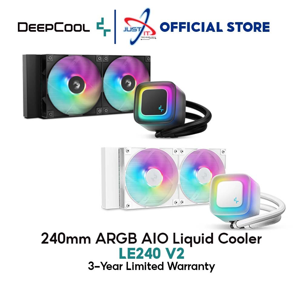 DEEPCOOL LE240 V2 ARGB 240MM AIO LIQUID COOLER - สีดํา/ขาว | Shopee ...