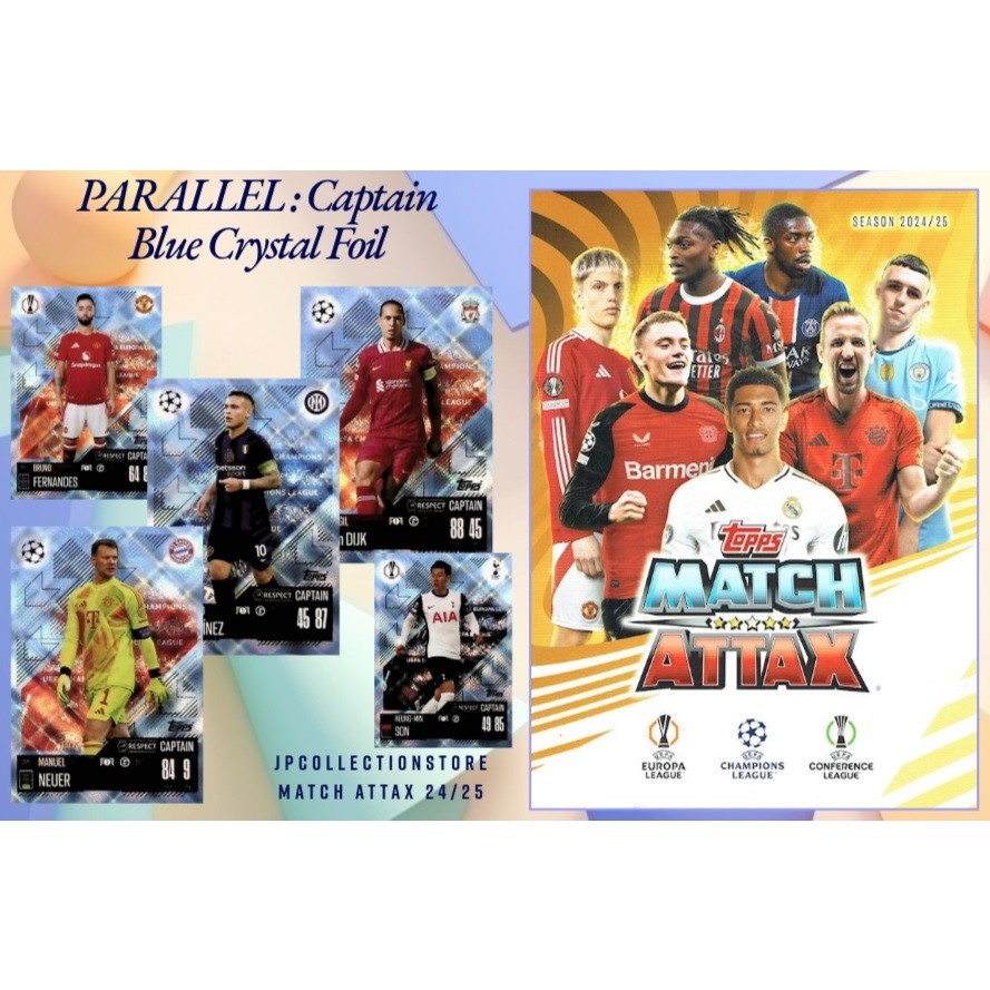 [PALEL: Captain - Blue Crystal Foil] 2024/25 Match Attax Football ...
