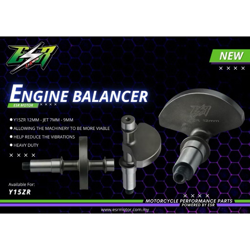 Esr MOTOR BALANCER เครื่องยนต์ 12 มม. 13 มม.Y15ZR Y16ZR PNP JET ROD ESR ...