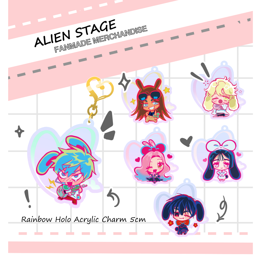 ALIEN STAGE Rabbit Rainbow Holo พวงกุญแจอะคริลิค | Shopee Thailand