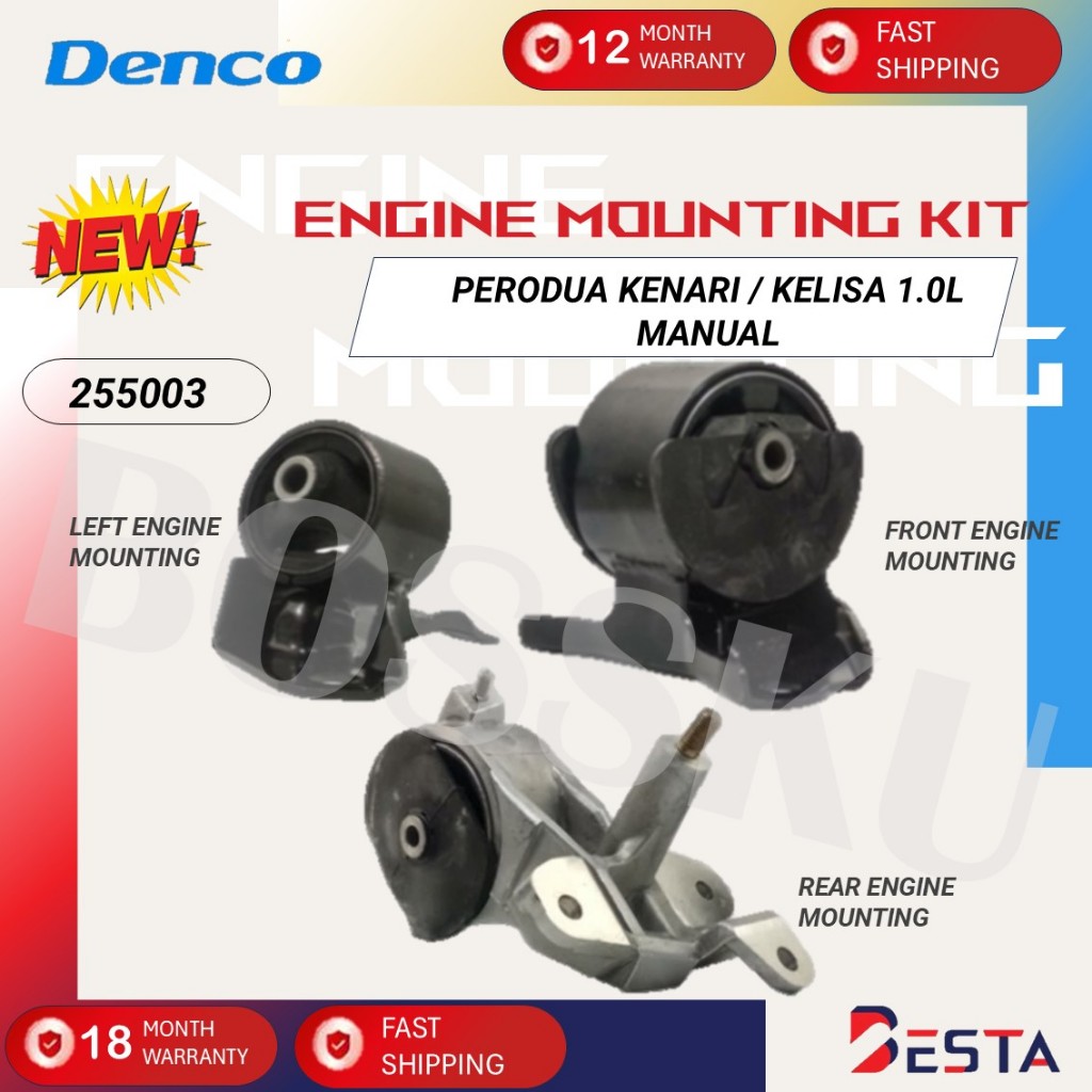 Besta / DENCO BRAND ENGINE MOUNTING 1 ชุด 3 ชิ้น - 255003 Perodua ...