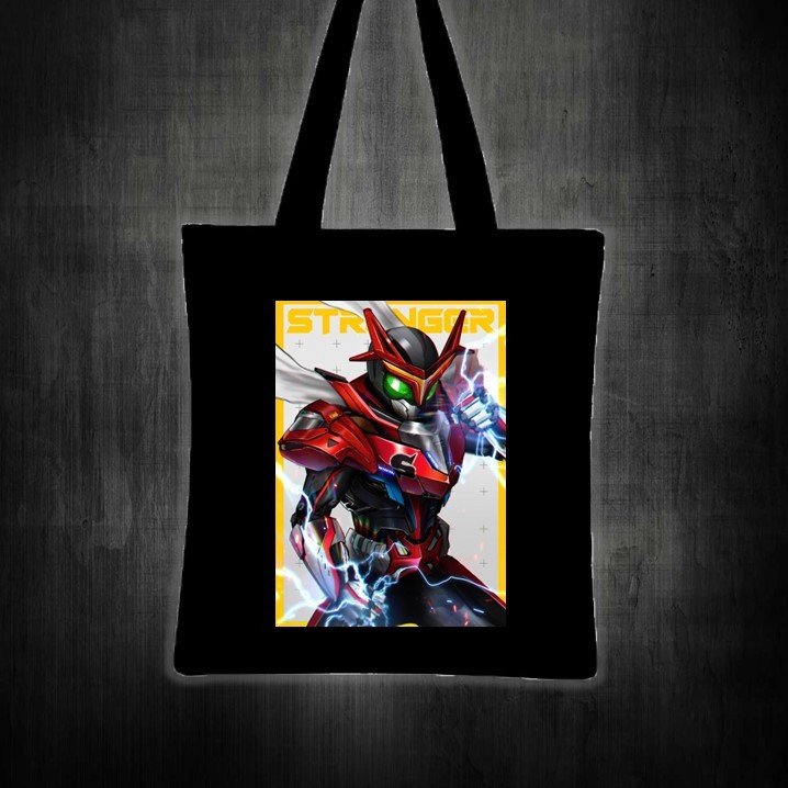 KAMEN RIDER STRONGER (HERO POTRAIT) ผ้าใบกระเป๋าหิ้วพิมพ์ลาย | Shopee ...