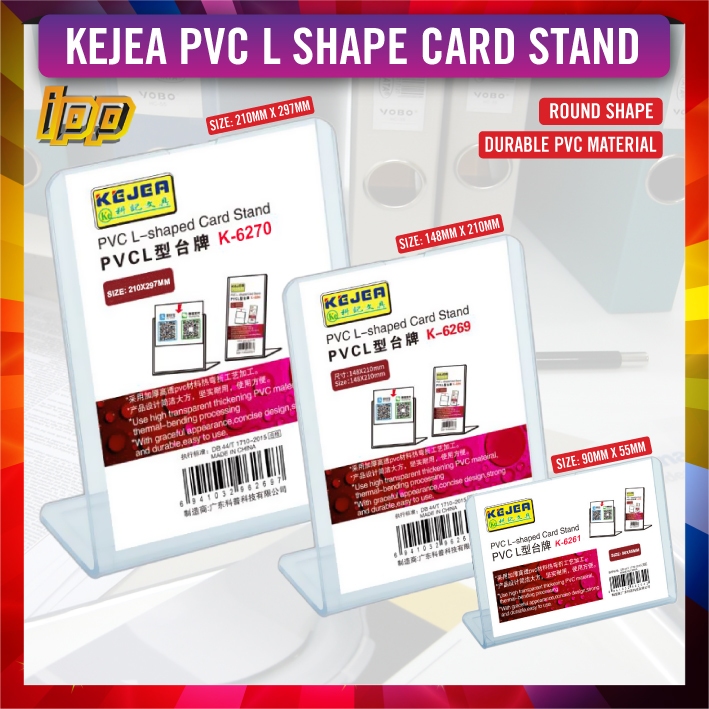 Kejea ขาตั้งการ์ดรูปตัว L PVC / ขาตั้งจอแสดงผล PVC รูปทรง L A4 / A5 / ขนาดการ์ดชื่อ | Shopee ...