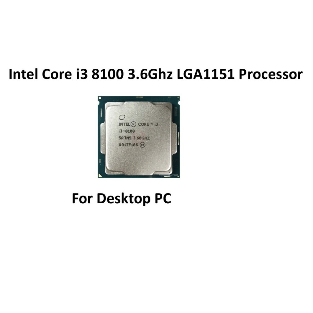โปรเซสเซอร์เดสก์ท็อป Intel Core i3-8100 3.6 GHz LGA1151 มือสอง | Shopee Thailand