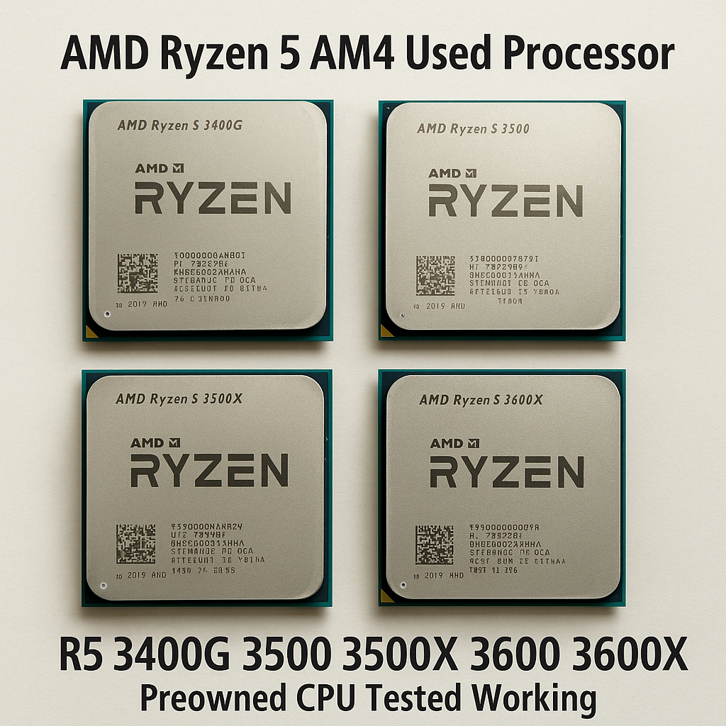 AMD Ryzen 5 AM4 โปรเซสเซอร์มือสอง R5 3400G 3500 3500X 3600 3600X CPU ลง ...