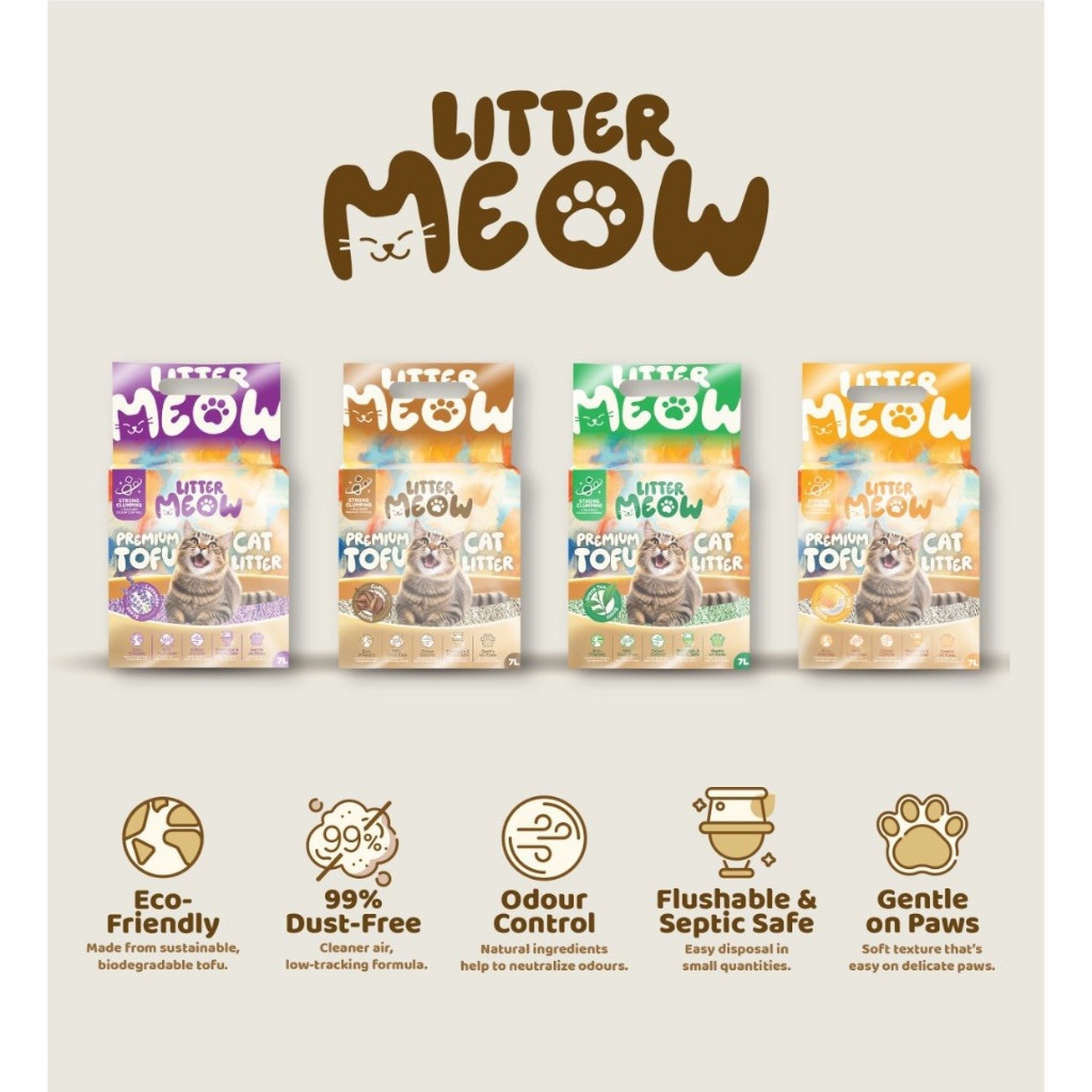 Litter Meow ทรายแมวเต้าหู้ 7L | Shopee Thailand