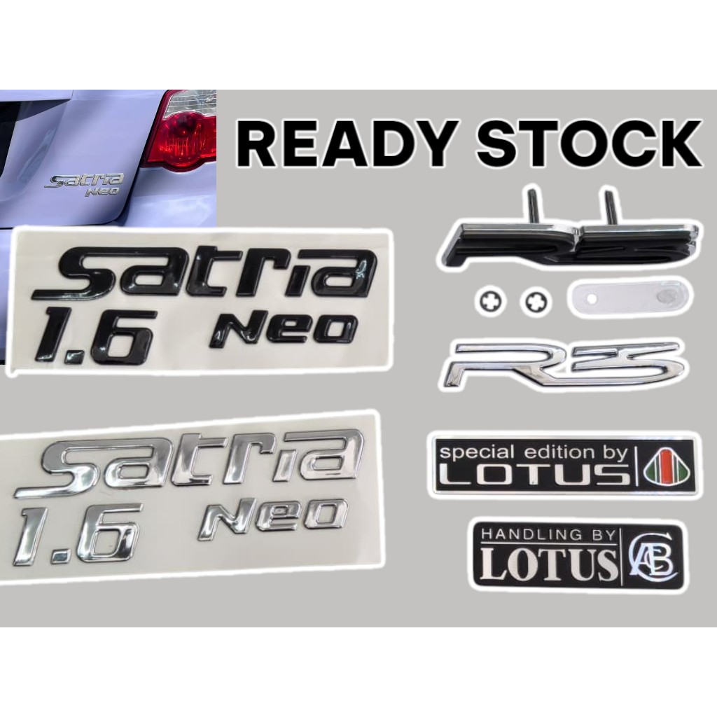 ตราสัญลักษณ์ satria neo chrome hitam วัสดุอีพ็อกซี่ proton satria neo ...