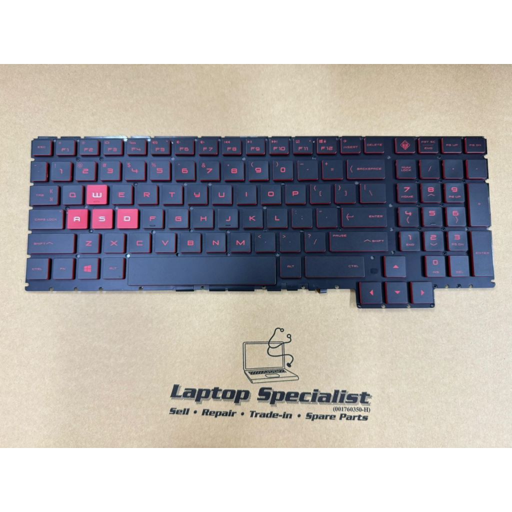 คีย์บอร์ด HP Omen 15-CE (เวอร์ชั่นสหรัฐอเมริกา) สีแดงพร้อม BACKLIT ...