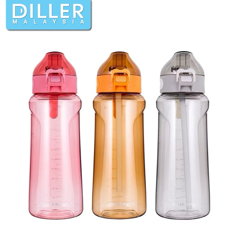 Diller ขวดน้ํา Tritan ฟางคุณภาพสูง DB003 (400ml/800ml/1100ml) | Shopee Thailand
