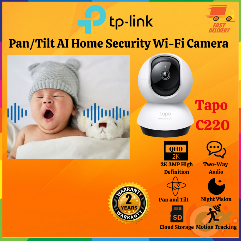 Tp-link Tapo C220 Pan/Tilt AI Home Security Wi-Fi Camera | Shopee Thailand