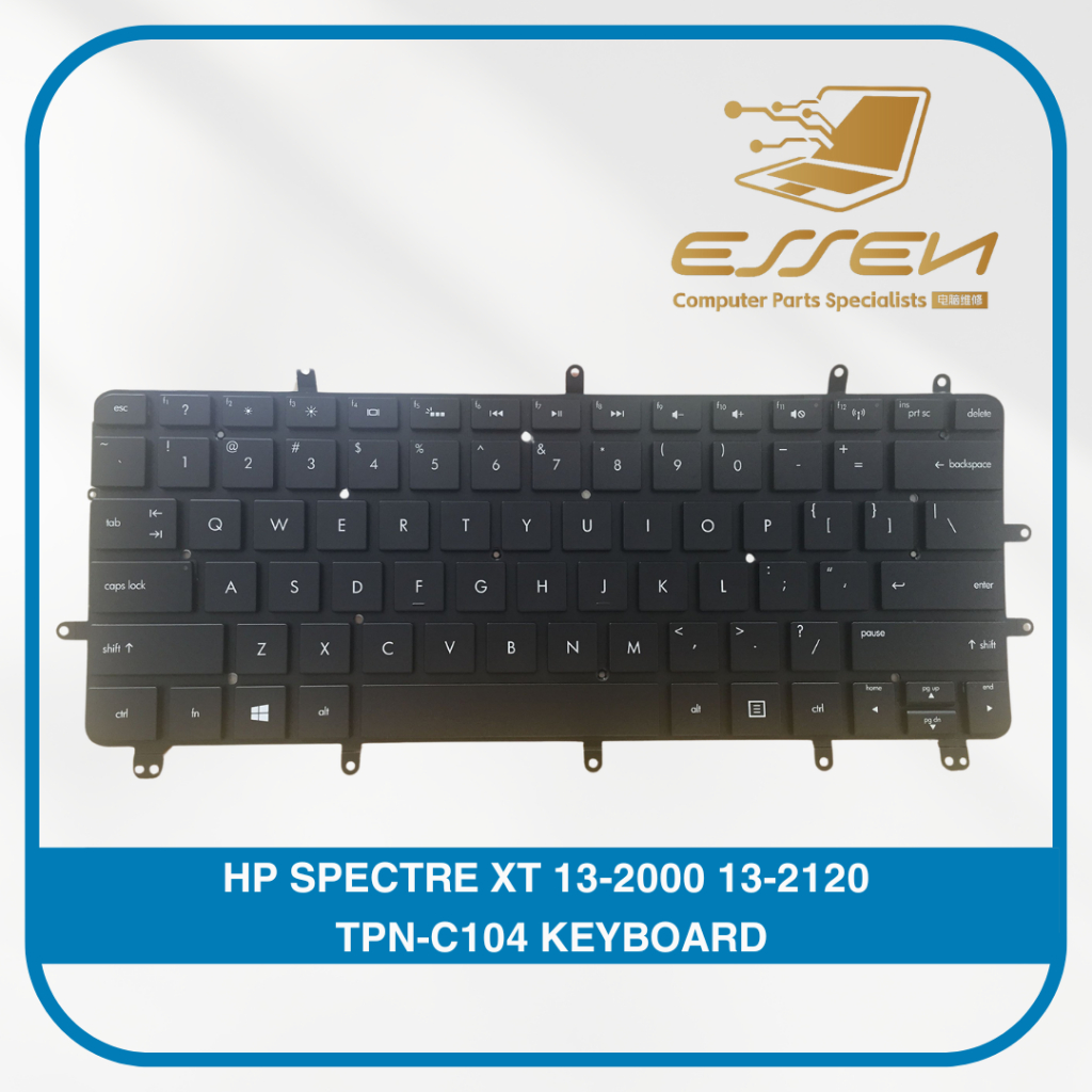 แป้นพิมพ์ทดแทนสําหรับ HP SPECTRE XT 13-2000 13-2120 TPN-C104 คีย์บอร์ด ...