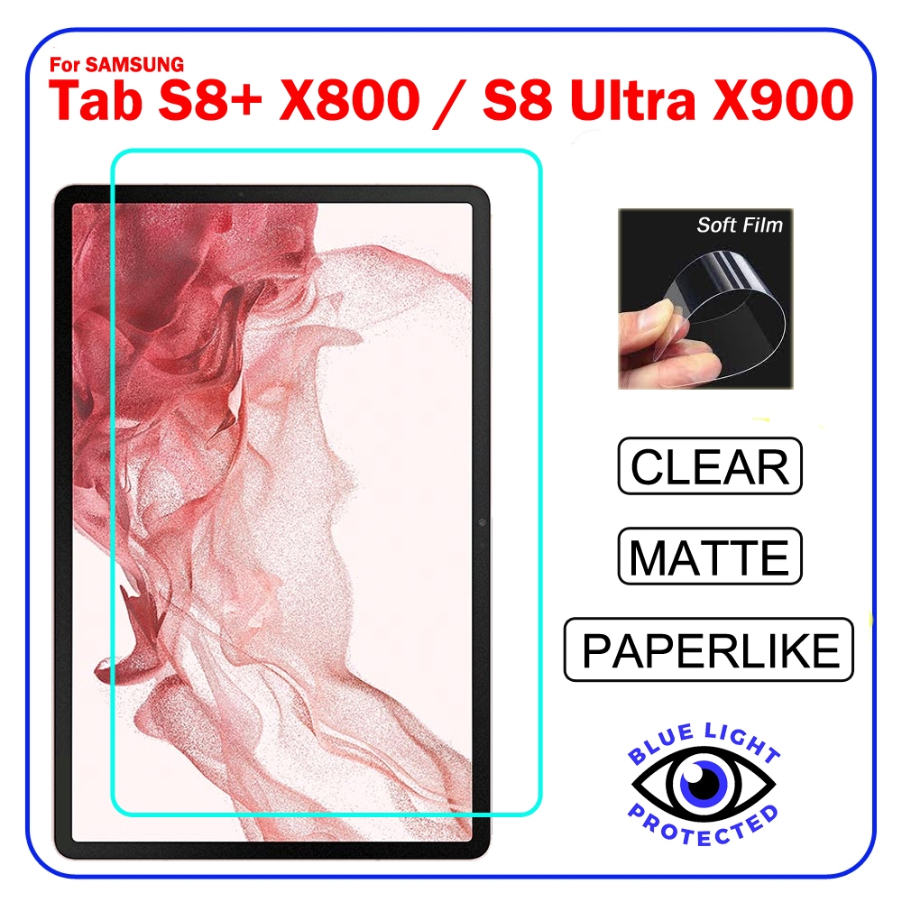 สําหรับ Samsung Tab S8 + S8 Plus X800 X806 Ultra X900 X906 Clear Matte ...