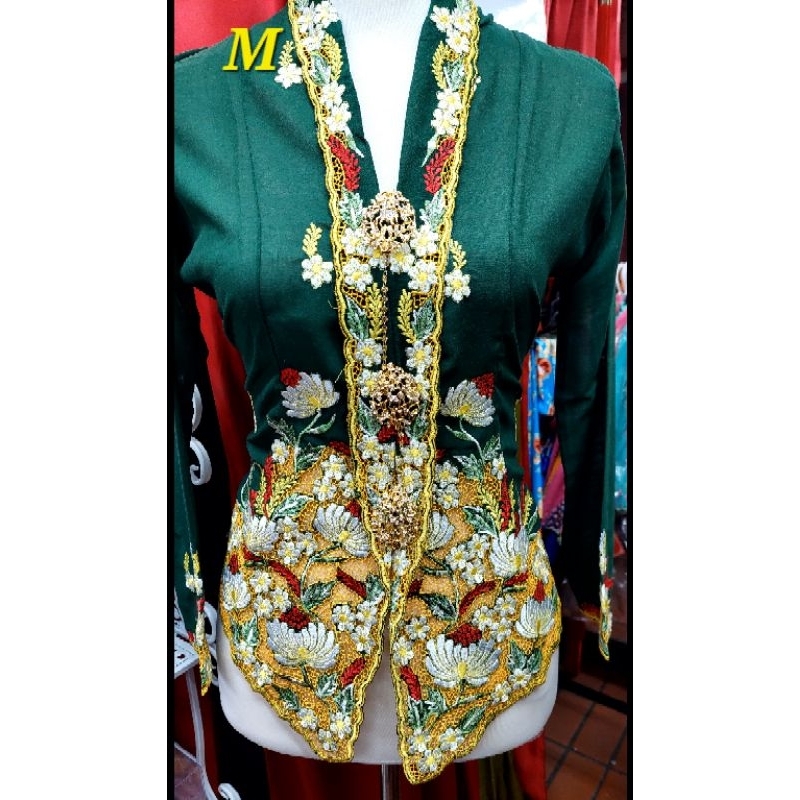 Kebaya Sulam Nyonya เย็บปักถักร้อยแบบดั้งเดิม Hand Made (M) | Shopee Thailand