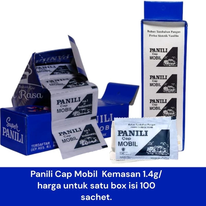 Panili Cap Mobil Packaging 1.4g/ราคาหนึ่งกล่องบรรจุ 100 ซอง | Shopee ...