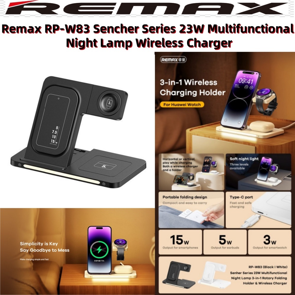 Remax RP-W83 Sencher Series 23W Multifunctional 3-IN-1 Night Lamp ...