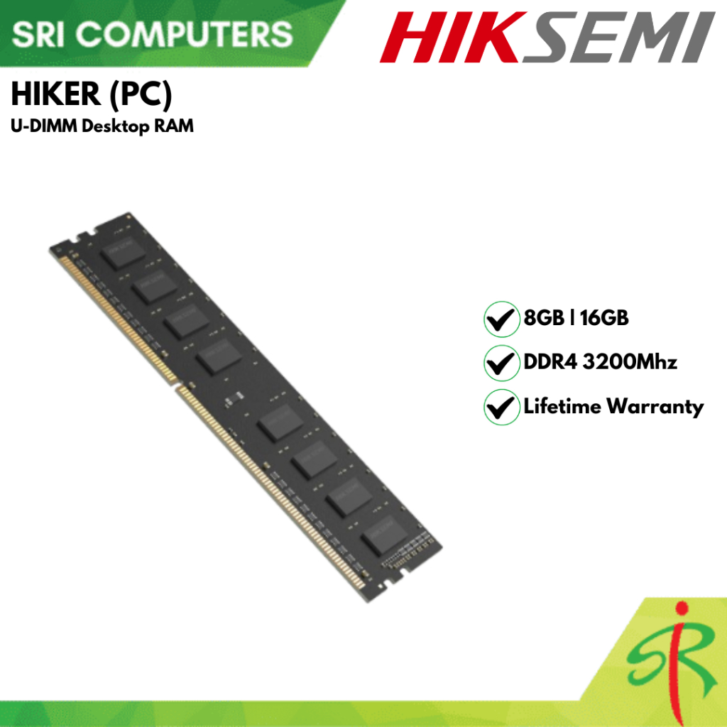 HIKSEMI HIKER (PC) DDR4 3200MHz U-DIMM Desktop RAM [รับประกันตลอดอายุ ...