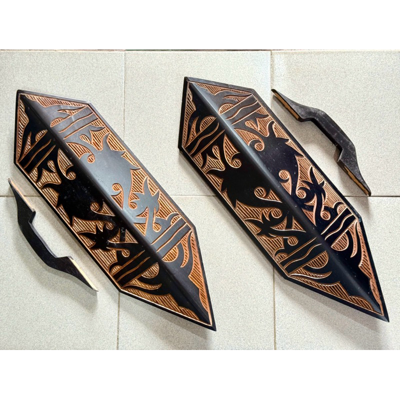 Terabai Kayu Terabai CAT Iban Design Borneo Sarawak ขนาด: 60 ซม. ...