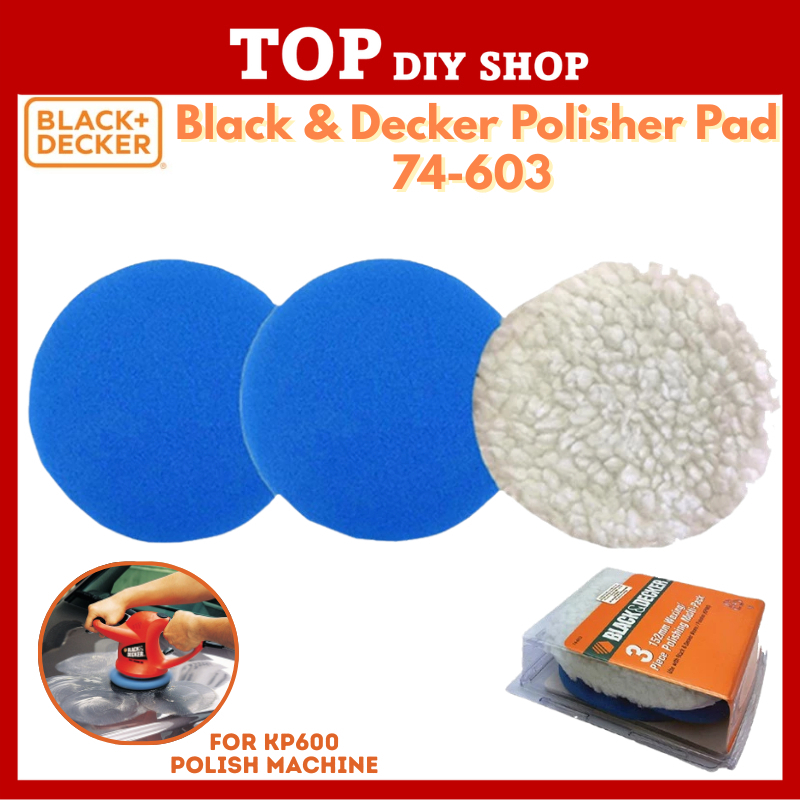 Black & Decker Polisher Pad Wax Polishing - แว็กซ์ 152 มม. / ขัดหลายแพ ...