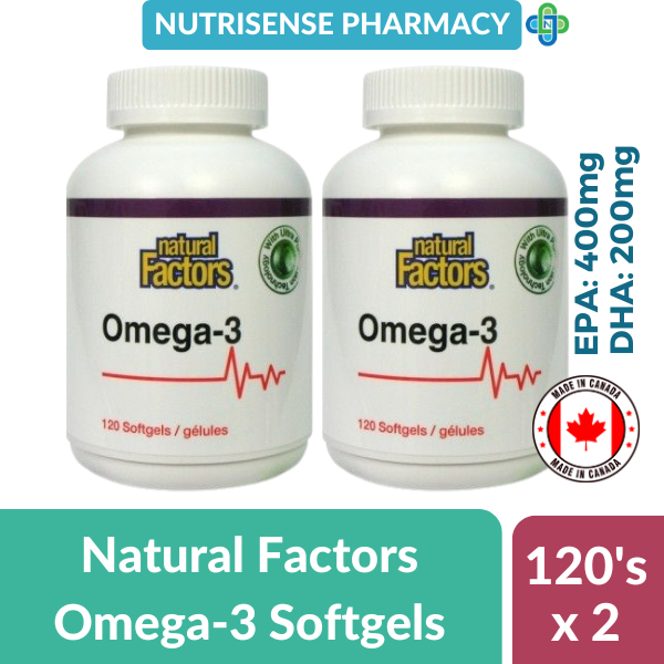 Natural Factors Omega-3 Softgels -120Sx2 [แพ็คคู่][แพ็กสุดคุ้ม][Epa ...
