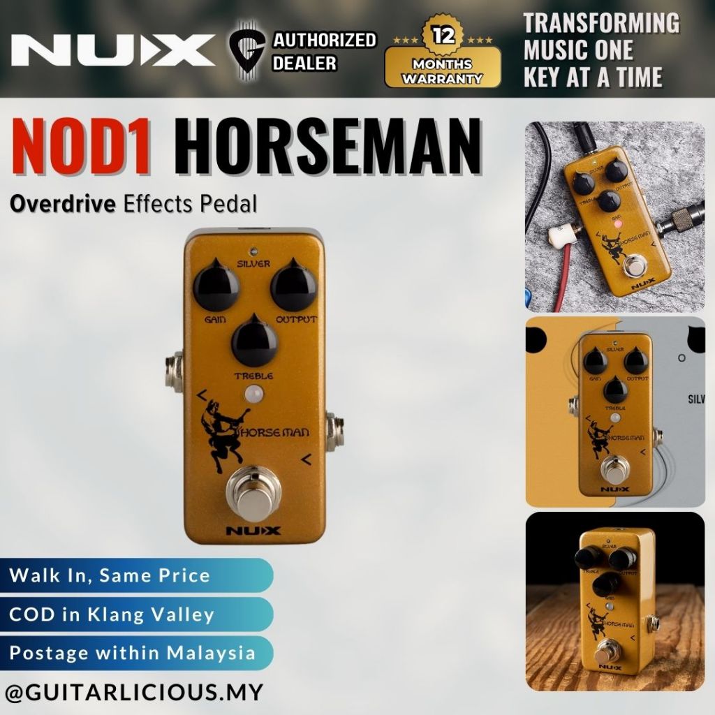 NUX NOD1 Horseman Overdrive Effects Pedal ( NOD-1 ) | Shopee Thailand