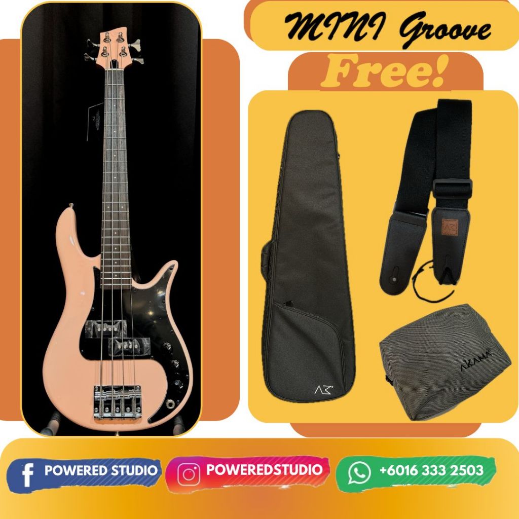 Akama Mini Electric Bass 33" Mini Groove 4 สาย | Shopee Thailand