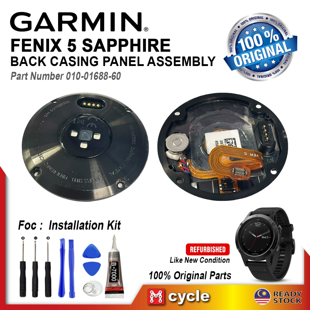 Garmin Fenix 5 GPS Watch Casing Replacement Body Back Case Heart Rate ...