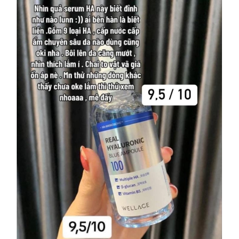 Wellage Real Hyaluronic Blue Moisturizing and Restoring Essence 75m ...