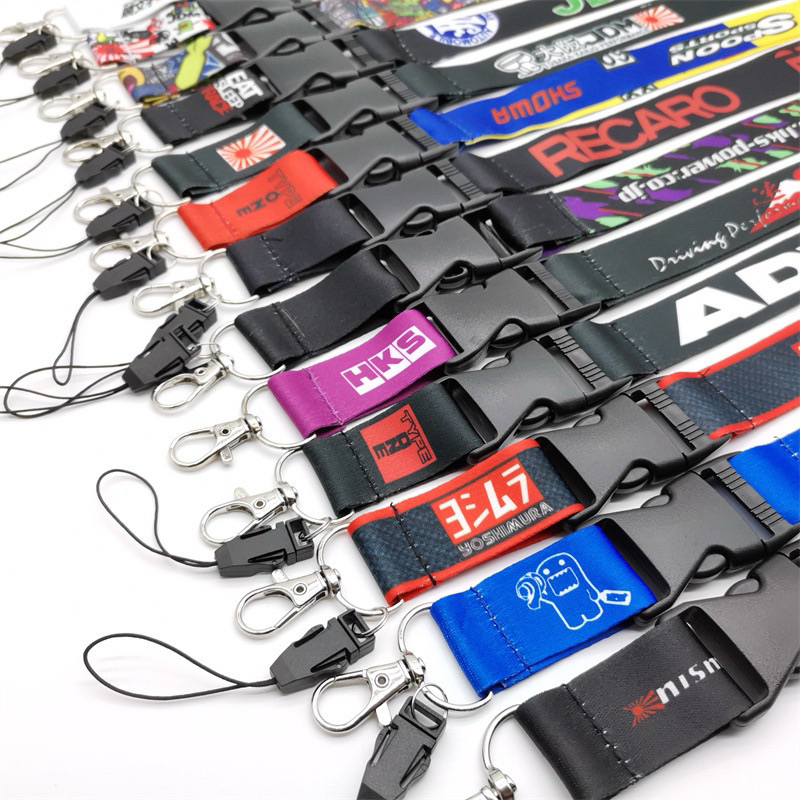 JDM Lanyard พวงกุญแจสายคล้องคอ Quick Release Key Chian พิมพ์ 2 ด้าน ...