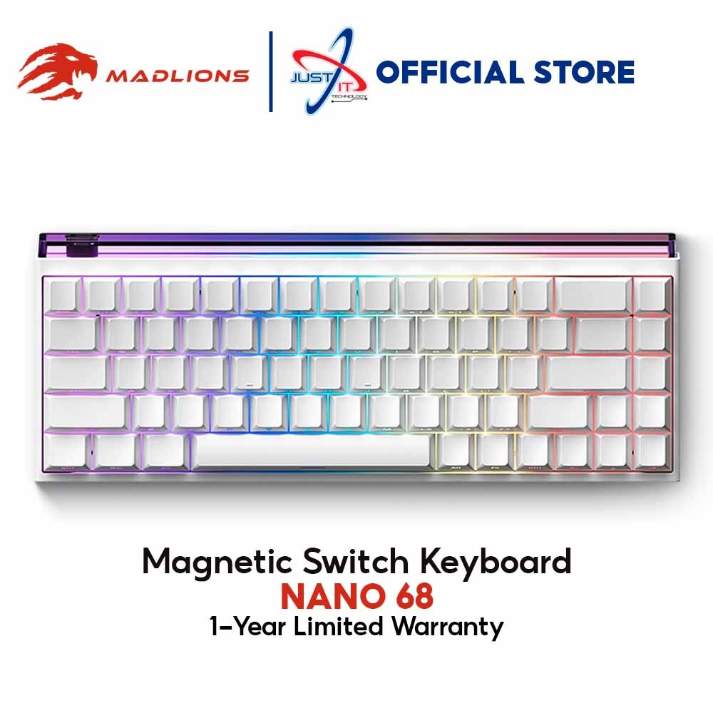 MADLIONS NANO68 MAGNETIC MECHANICA KEYBOARD - MAGNETIC AMBER PRO SWITCH - สีขาว | Shopee Thailand