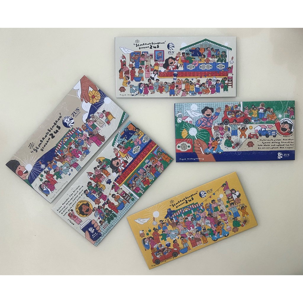 Zus Cover Raya 5 ชิ้น Happy Hari Raya Lembang เพลงพร้อม Zus Zus Coffee ...