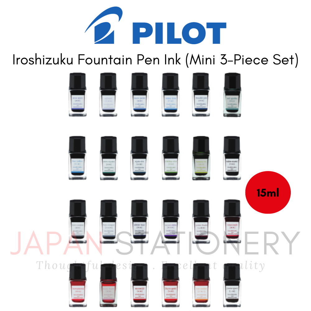 Pilot Iroshizuku Fountain Pen INK (ชุดมินิ 3 ชิ้น) 15 ml INK-15-3AS ...
