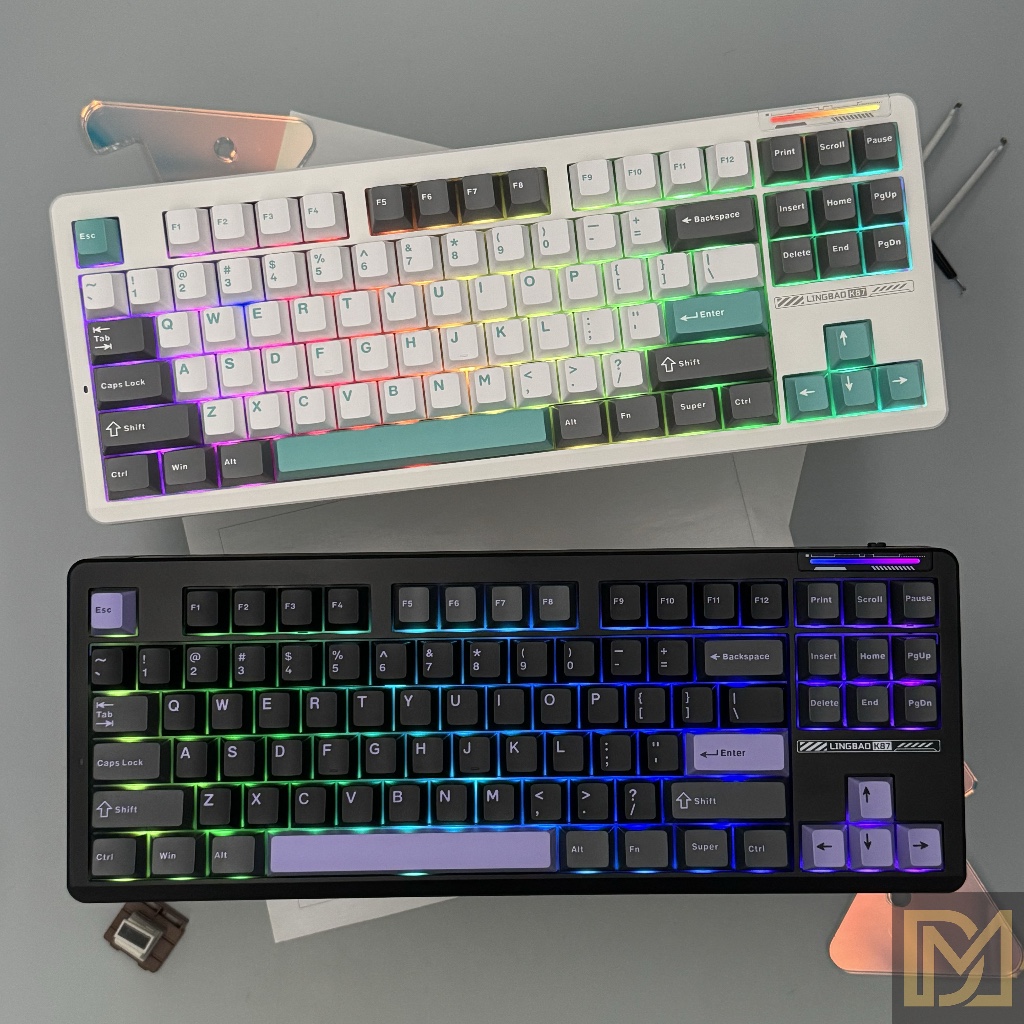 Lingbao K87 คีย์บอร์ด TKL RGB 3 โหมด Hotswap 87 คีย์ปะเก็น Mount คีย์บอร์ดเครื่องกล | Shopee ...