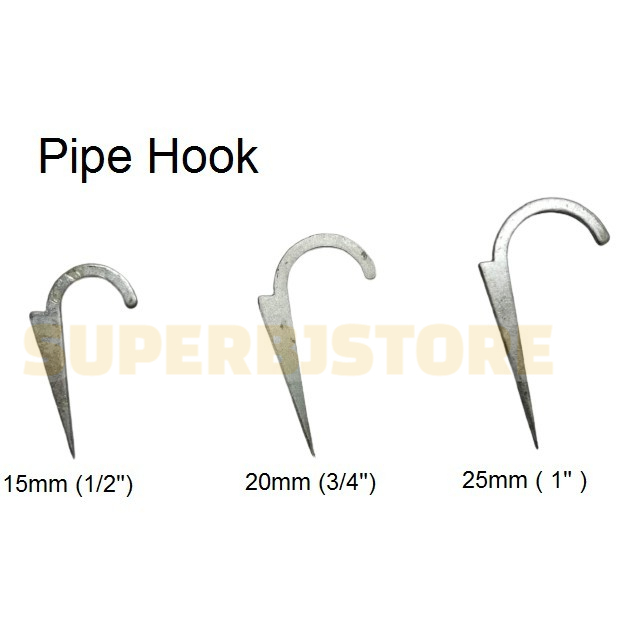 1/2" - 1" GI HOOK.PEMEGANG PIPE BESI .ตะขอโลหะ GI | Shopee Thailand
