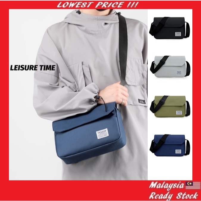 Messenger Bag กระเป๋าสะพายข้าง Casual Sandang Silang Beg | Shopee Thailand