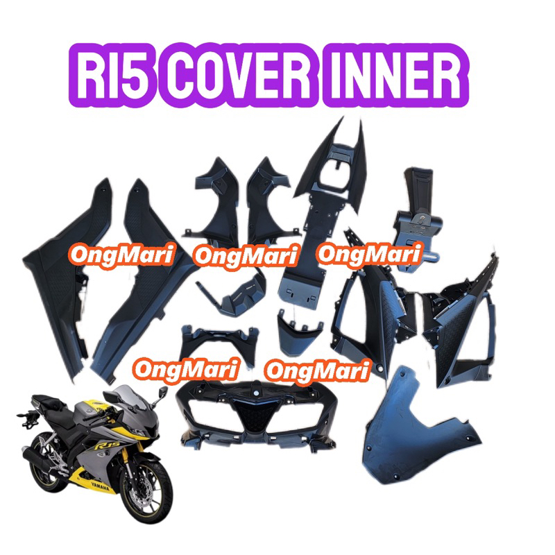 Yzf-r15 YZF155 YZF R15 ภายในชุดเต็มรูปแบบ PART HITAM COVERSET ฝาครอบสี ...