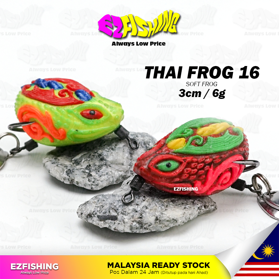 Ezf กบไทย 16 3cm 6g กบยางนุ่ม Umpan Haruan Toman Bunga Bujuk Raady ...