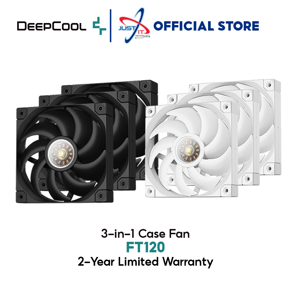 DEEPCOOL FT120 3-IN-1 3x120MM PERFORMANCE CASING FAN - สีดํา / ขาว ...