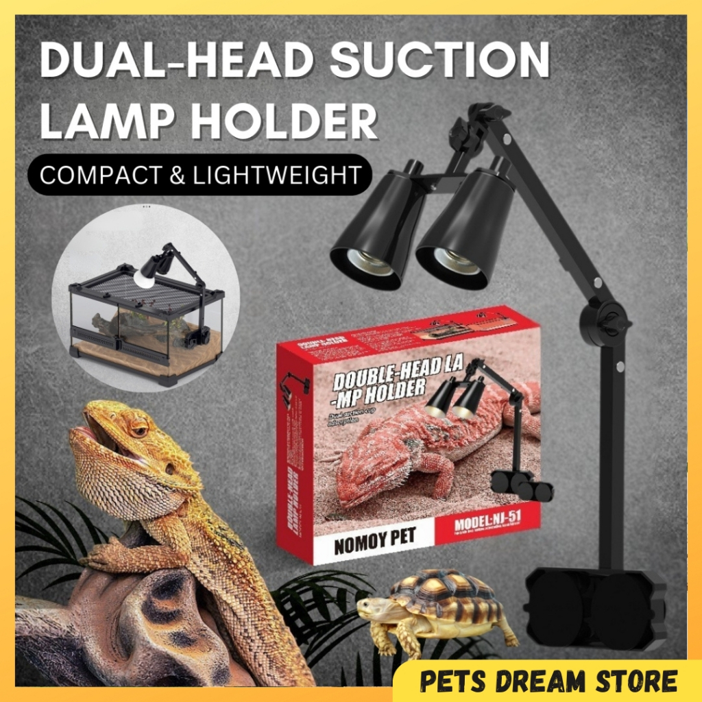 Nomoy Pet ที่วางโคมไฟดูดแบบ Dual-head สัตว์เลื้อยคลานไฟโดม torose ผู้ ...