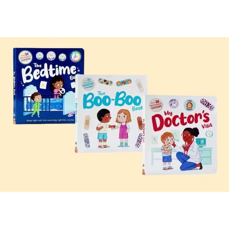สติ๊กเกอร์แบบใช้ซ้ําได้ boardbook doctor boo-boo หนังสือก่อนนอน ...