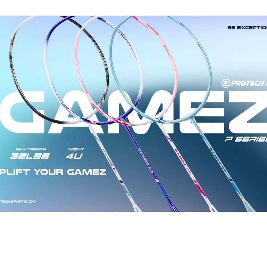 PROTECH GAMEZ P1/P3/P5/P7 ไม้แบดมินตัน 4U/G1 32 LBS | Shopee Thailand