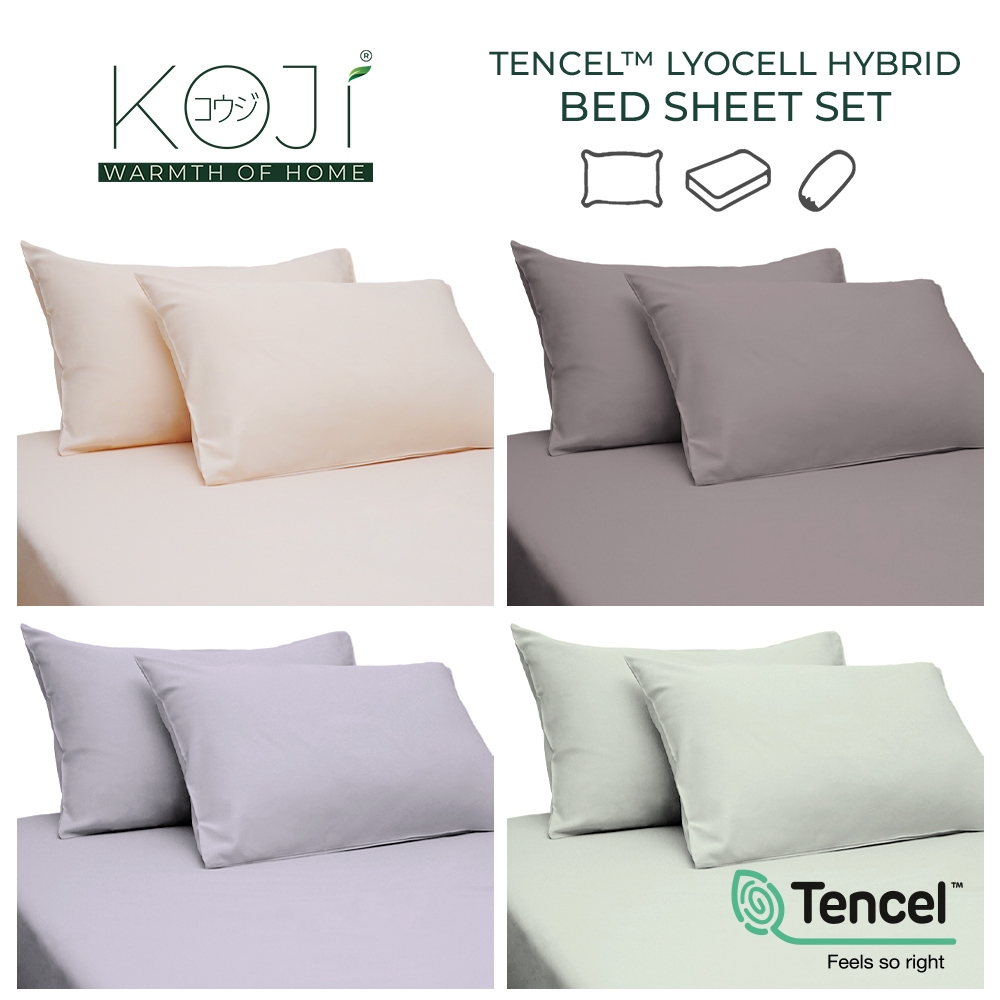 Koji TENCELTM- ชุดผ้าปูที่นอน Lyocell Hybrid- Tencel 3 IN 1 (เดี่ยว/ซุปเปอร์เดี่ยว/ควีน/คิง ...