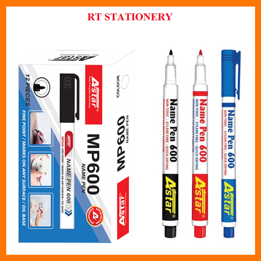 Astar Name Pen 600 1.0mm (Permenant Marker similiar ขนาดพร้อม Artline ...