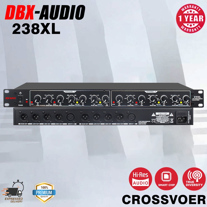 Dbx-audio 238xL ครอสโอเวอร์มืออาชีพ อิเล็กทรอนิกส์ สามทางสําหรับอุปกรณ์ต่อพ่วง KTV Crossover ...