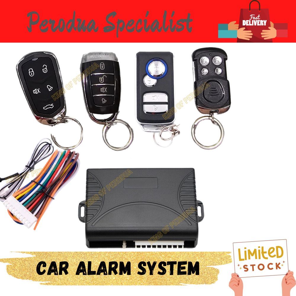 10p Universal Car Alarm Remote Central Door Locking ระบบ Keyless Entry ...