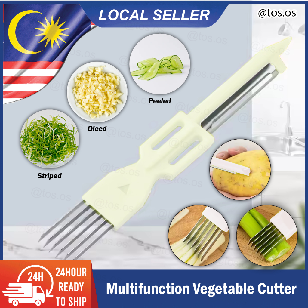 เครื่องขูดครัวเครื่องมือหัวหอม Slicer Scallion Shredder ผักผลไม้มัน ...