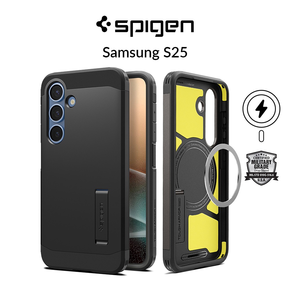 Spigen เคส Samsung S25 6.2" Tough Armor AI Magfit Casing เคสโทรศัพท์แม่เหล็ก Extreme Protection ...