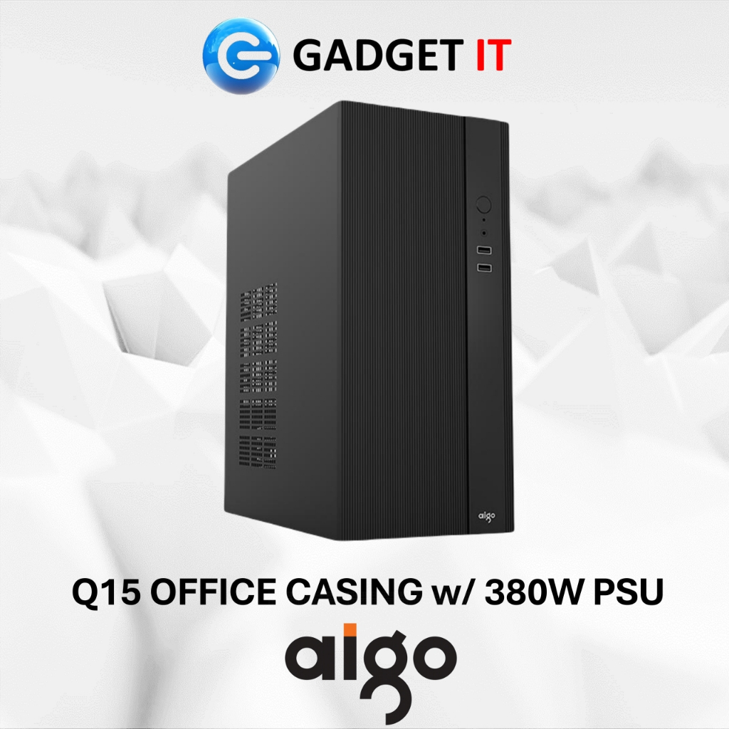Aigo Q15 OFFICE DESKTOP PC CASING พร้อมแหล่งจ่ายไฟ 380W DARKFLASH CASE ...