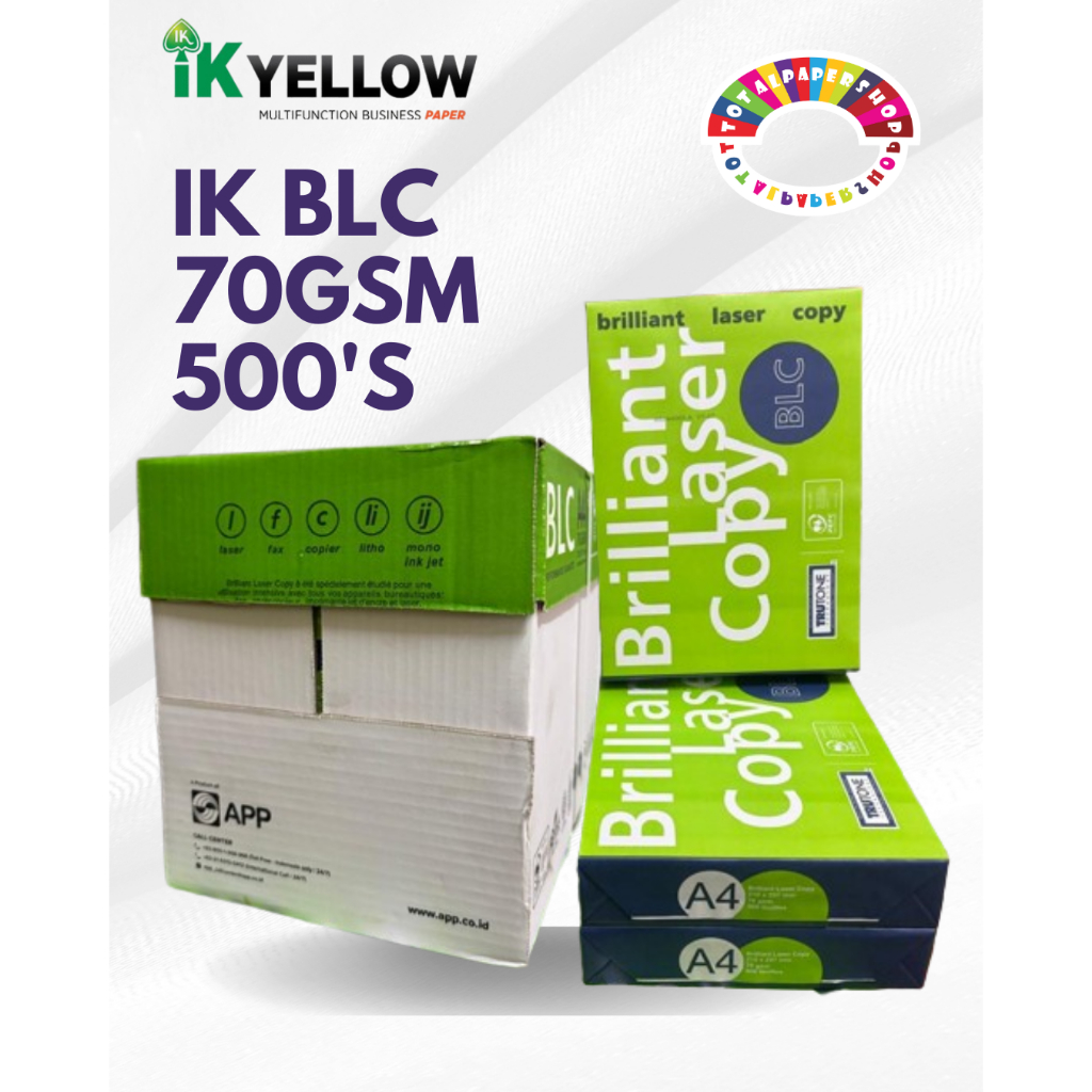 Putih Ik BLC A4 กระดาษ 70GSM/กระดาษสําเนาเลเซอร์แวววาว/กระดาษภาพถ่าย/กระดาษสีขาว A4 กระดาษ ...